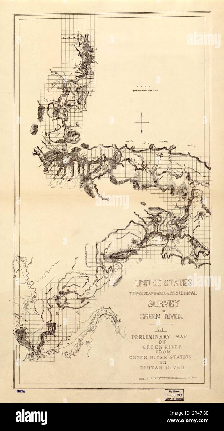 United States topographical and geological survey of Green River - No 1 ...