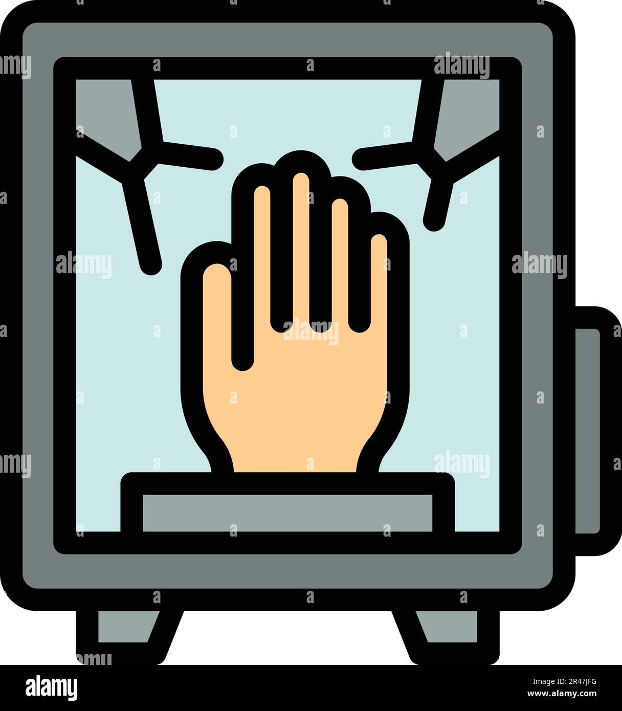 Artificial hand icon. Outline Artificial hand vector icon for web ...