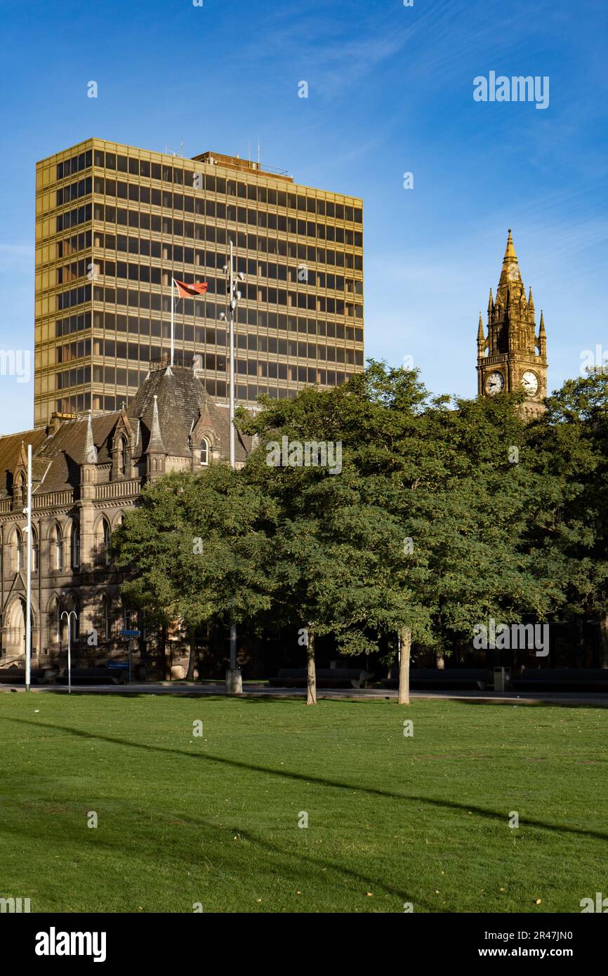 A juxtaposition of old and new architecture in the city of ...