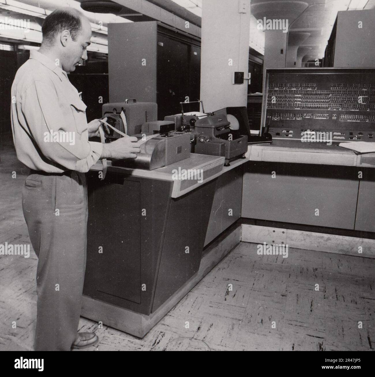 Univac 1105 with Ferranti Tape Reader Stock Photo - Alamy