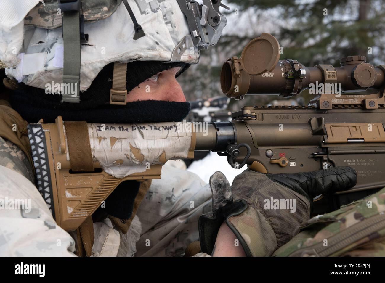 A U.S. Army infantryman with Bayonet Company, 1st Battalion, 5th ...