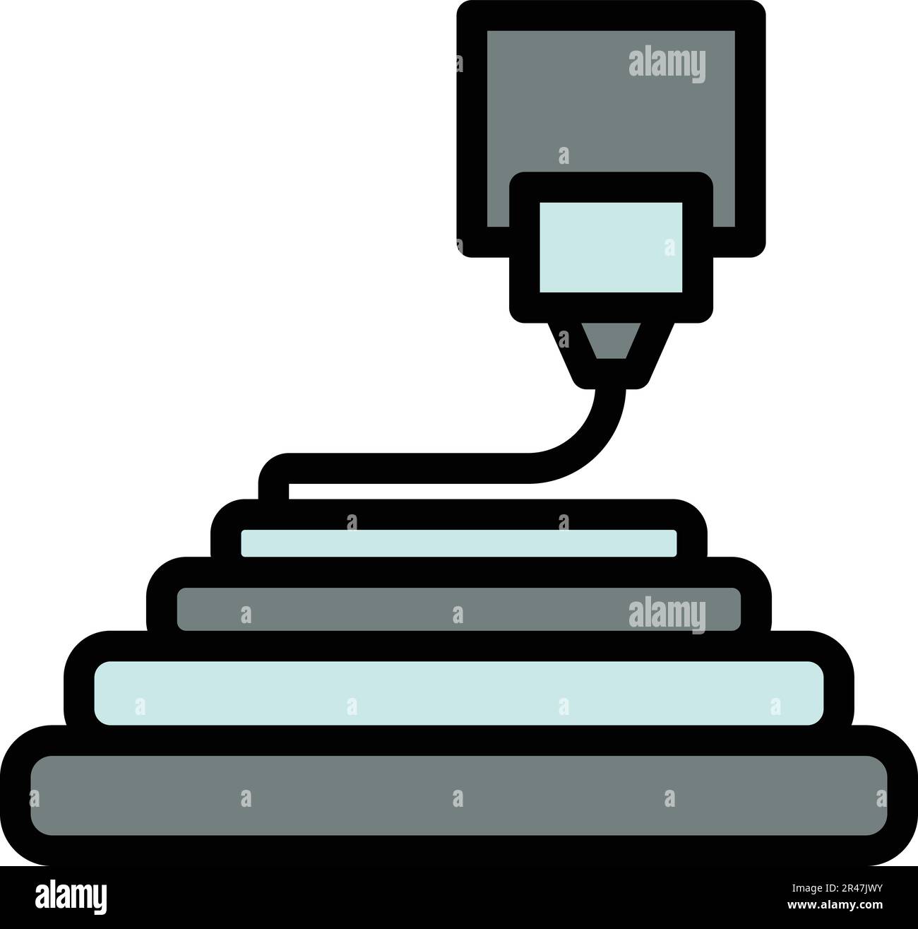Disease bioprinting icon. Outline Disease bioprinting vector icon for ...