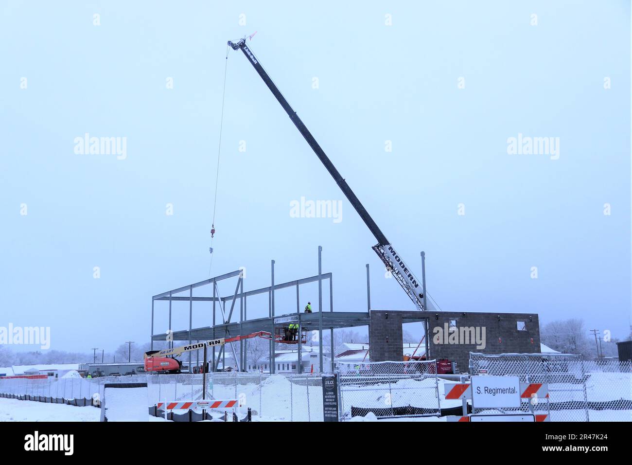 The construction area for a future transient training brigade ...