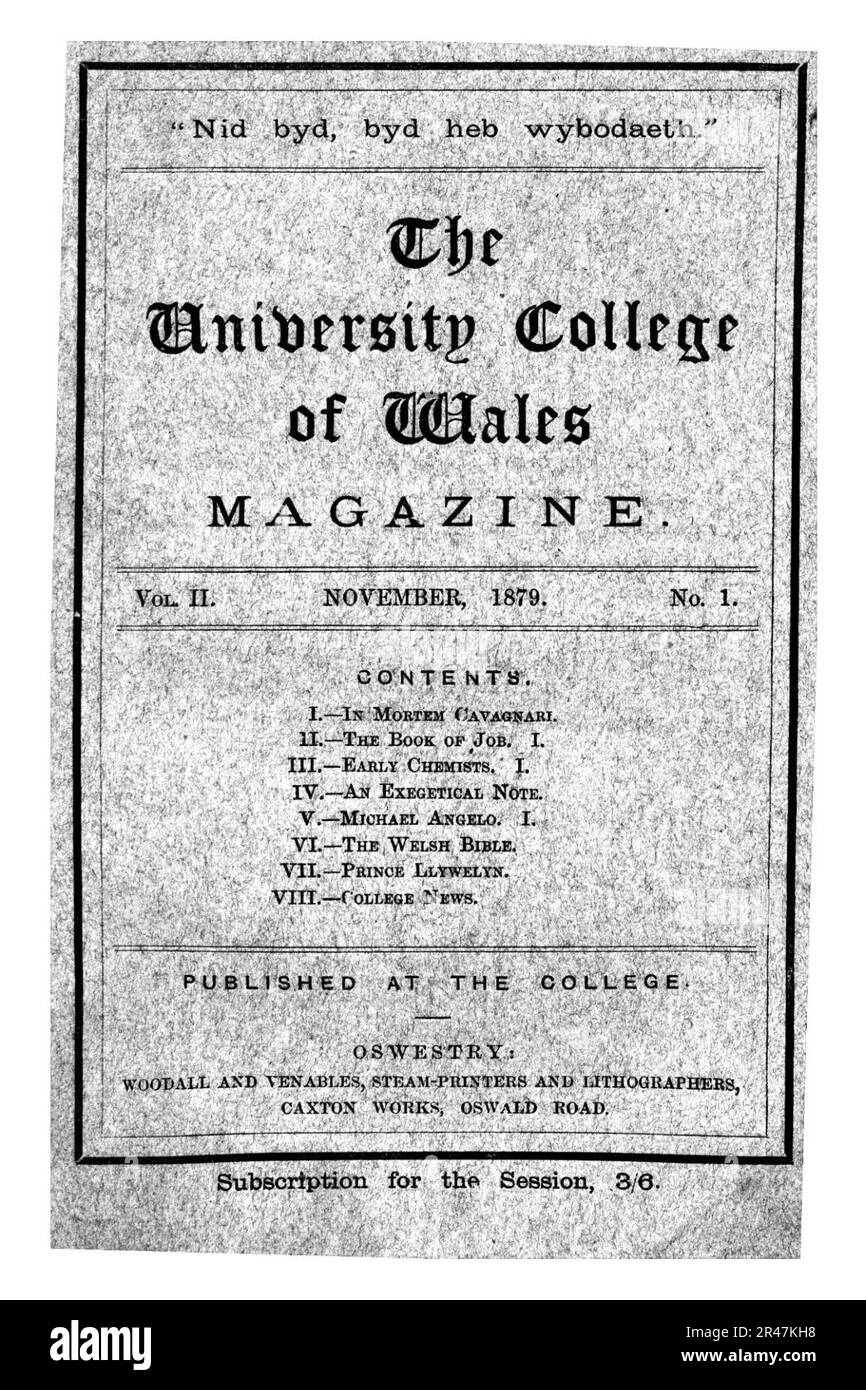 University college of wales hi-res stock photography and images - Alamy