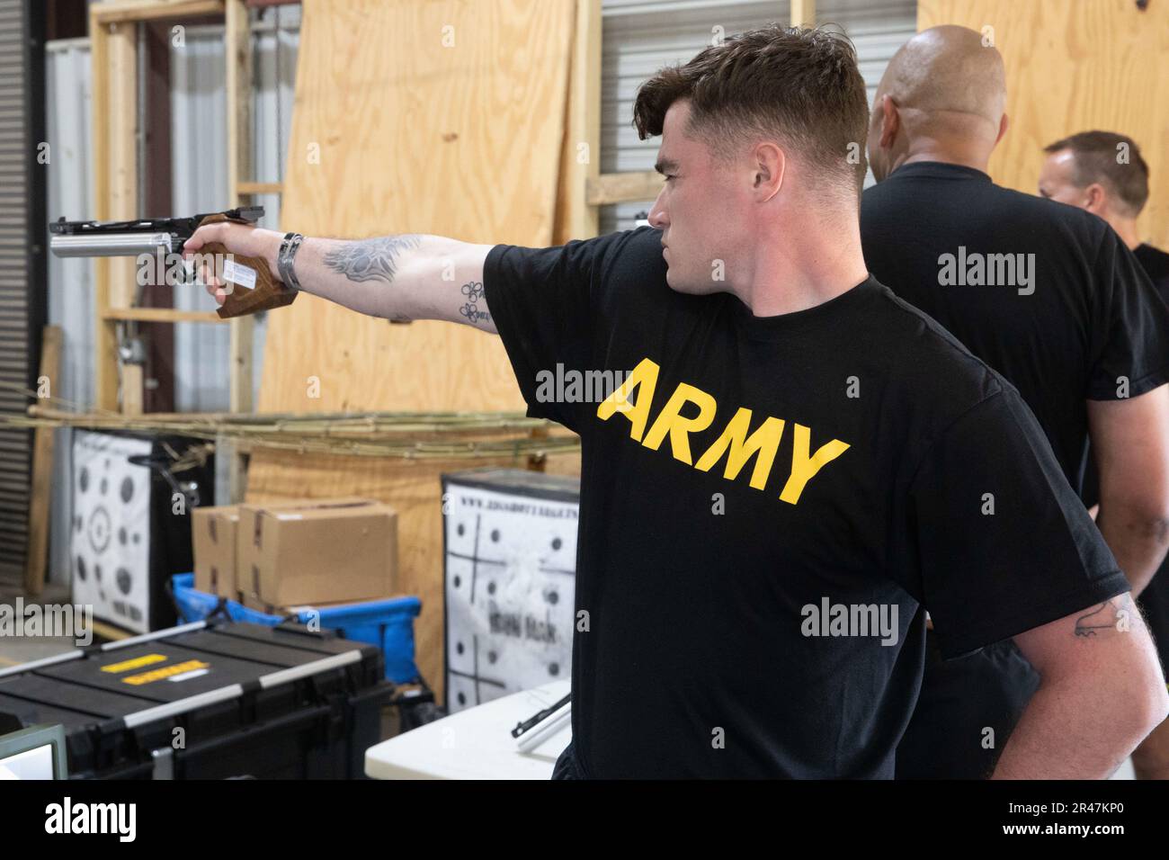 U.S. Army Spc. Mathew Collin, practicing Marksmanship during the U.S ...