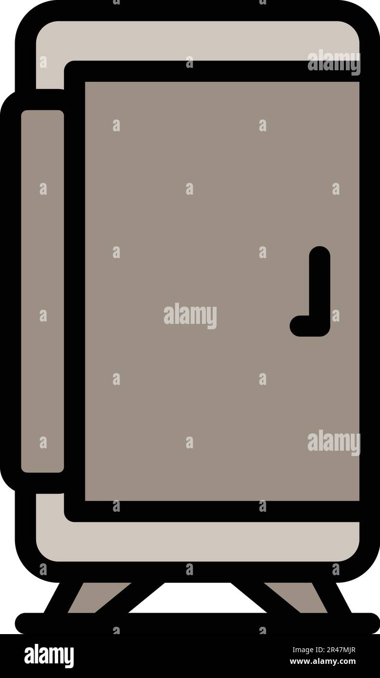 Beverage fridge icon. Outline Beverage fridge vector icon for web ...