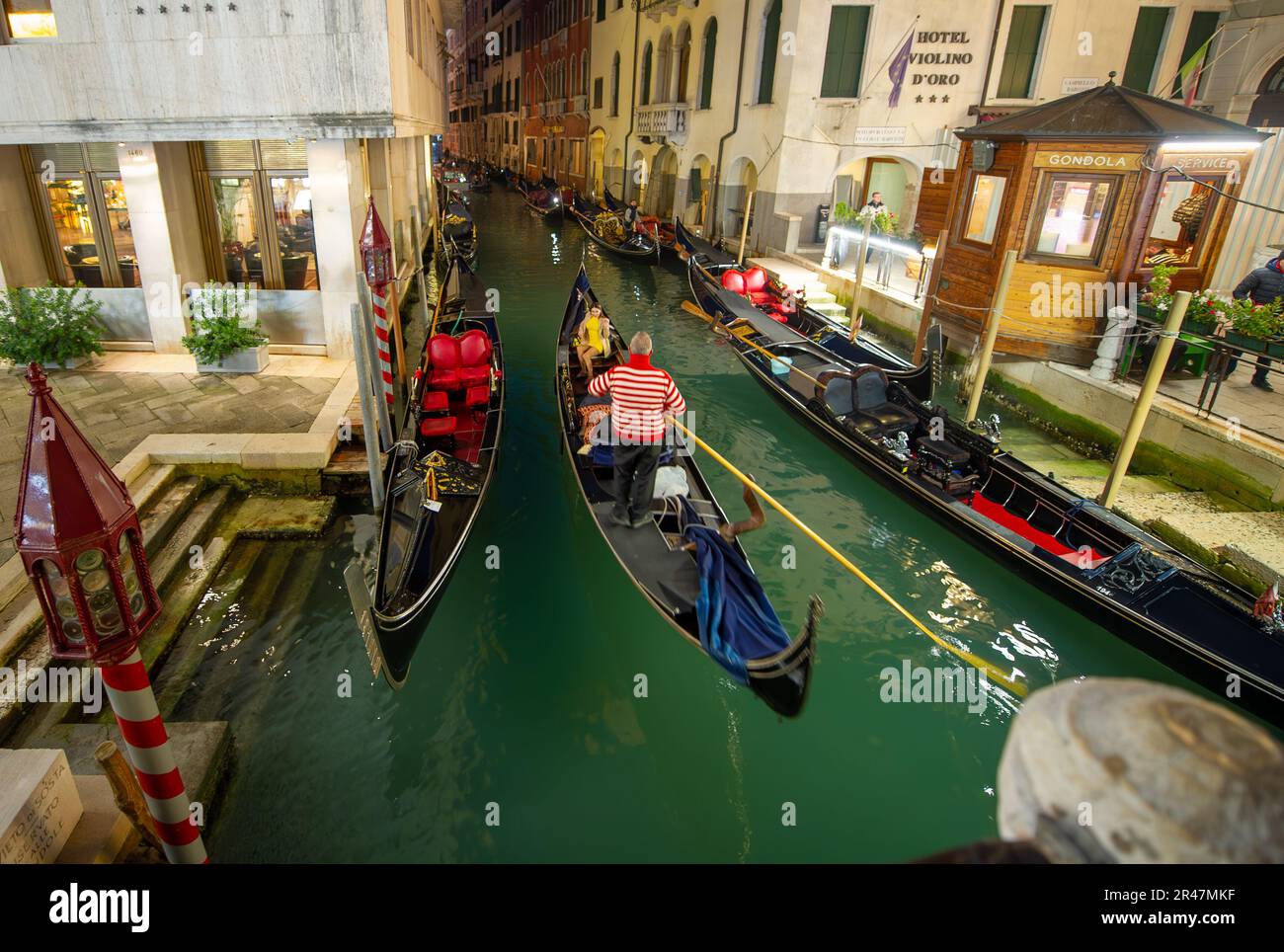 2020 February 24-Venice Italy-The gondola, a traditional Venetian boat ...