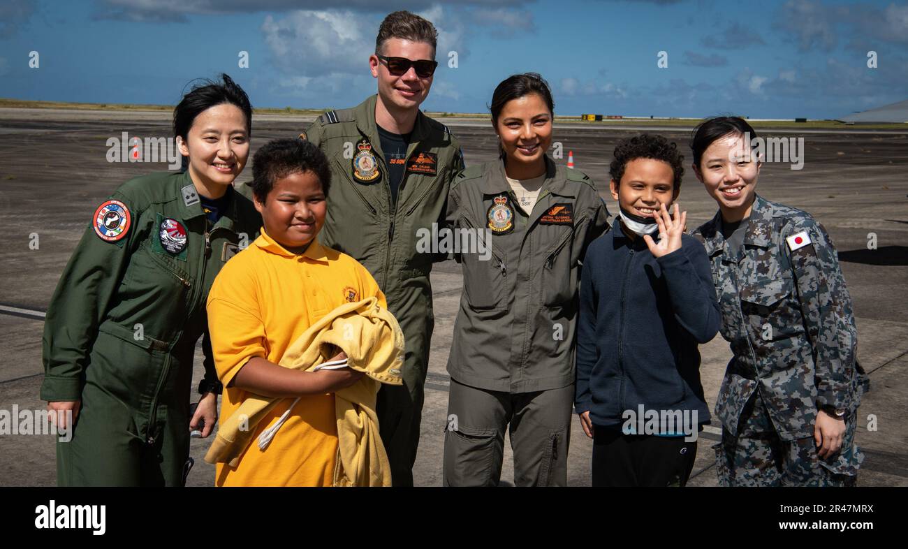 Koku Jietai (Japan Air Self-Defense Force) members, Royal Australian Air Force members and Talo ...