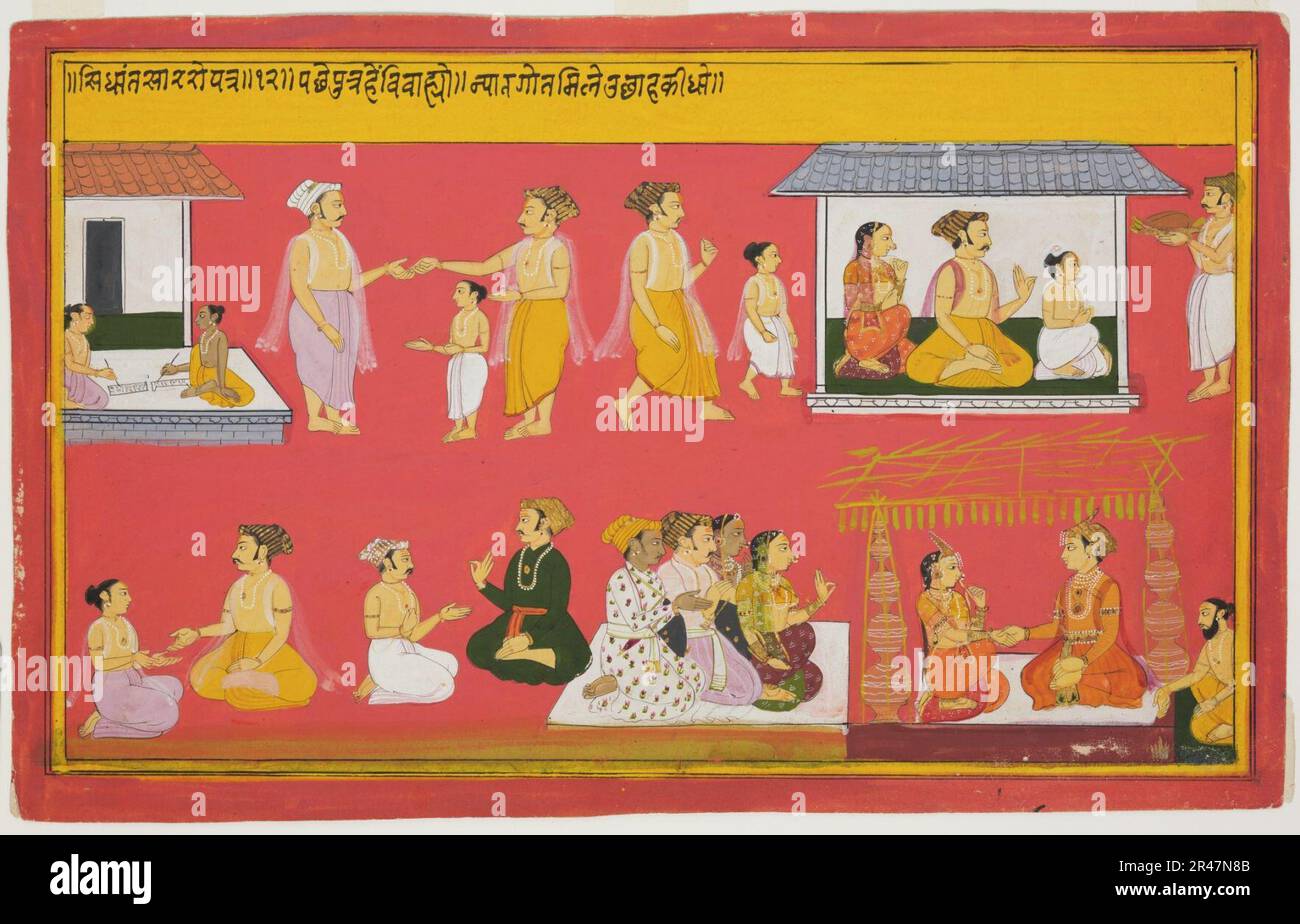 Unknown (Indian) - Gods and Brahmins Worshipping Durga, from the ...