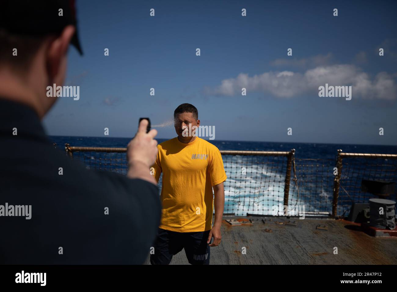ATLANTIC OCEAN (March 8, 2023) Electrician's Mate 3rd Class Logan Bull ...