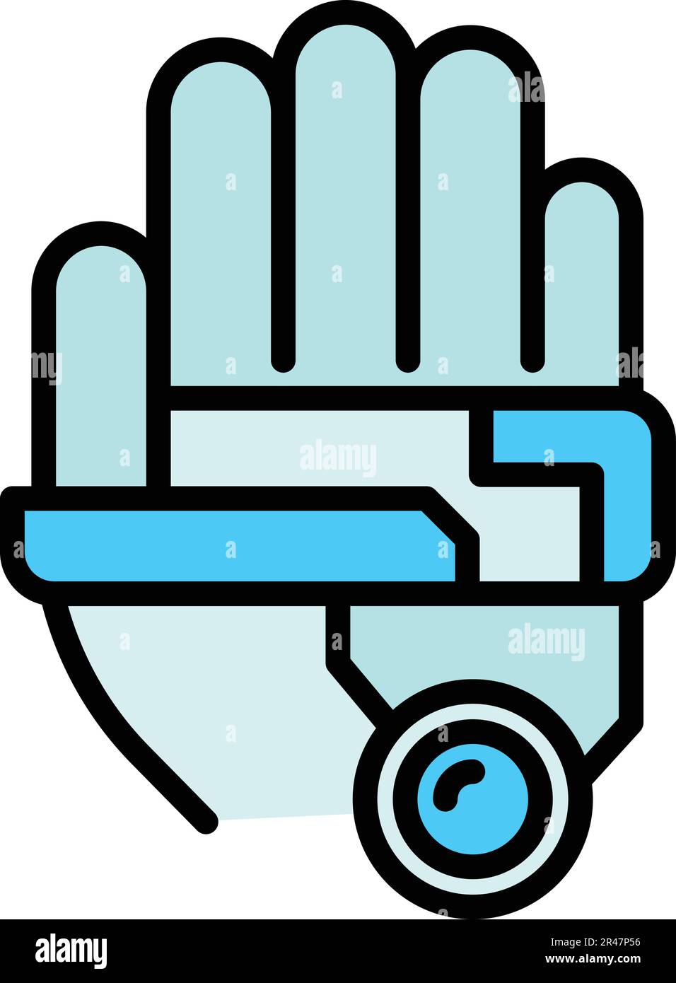 Exoskeleton hand icon outline vector. Robot suit man, Artificial future ...