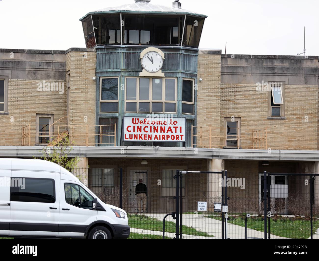 The 445th Aeromedical Evacuation Squadron vehicle sits parked in front ...