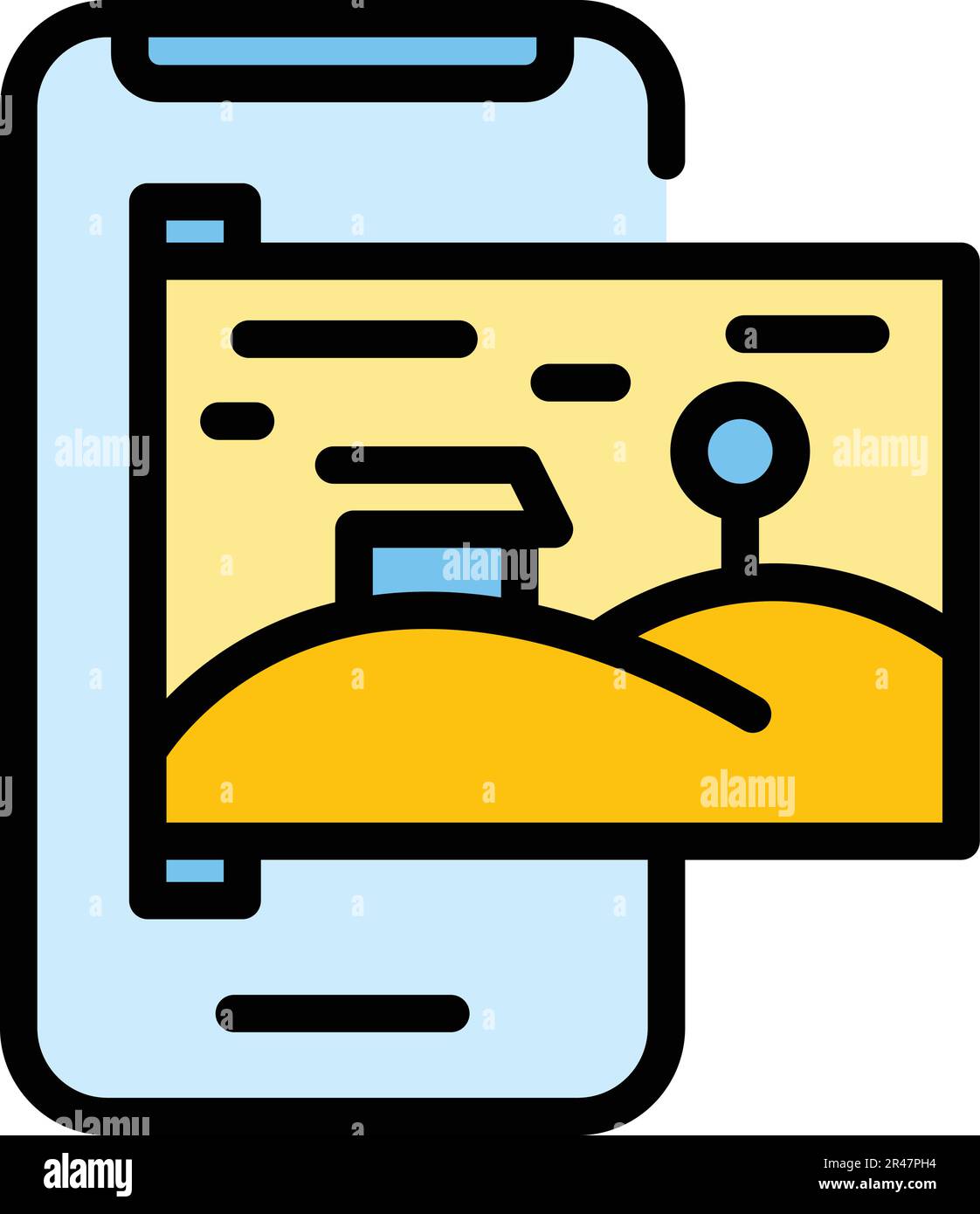 Virtual reality icon. Outline Virtual reality vector icon for web ...