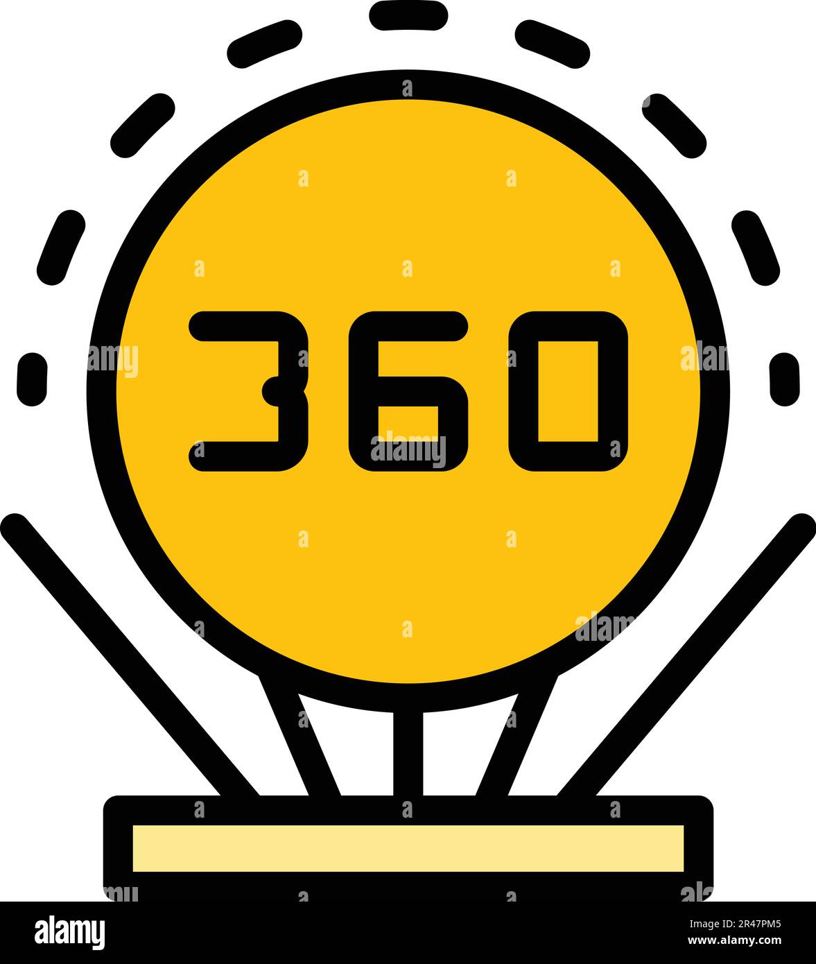 Ar icon. Outline Ar vector icon for web design isolated on white ...