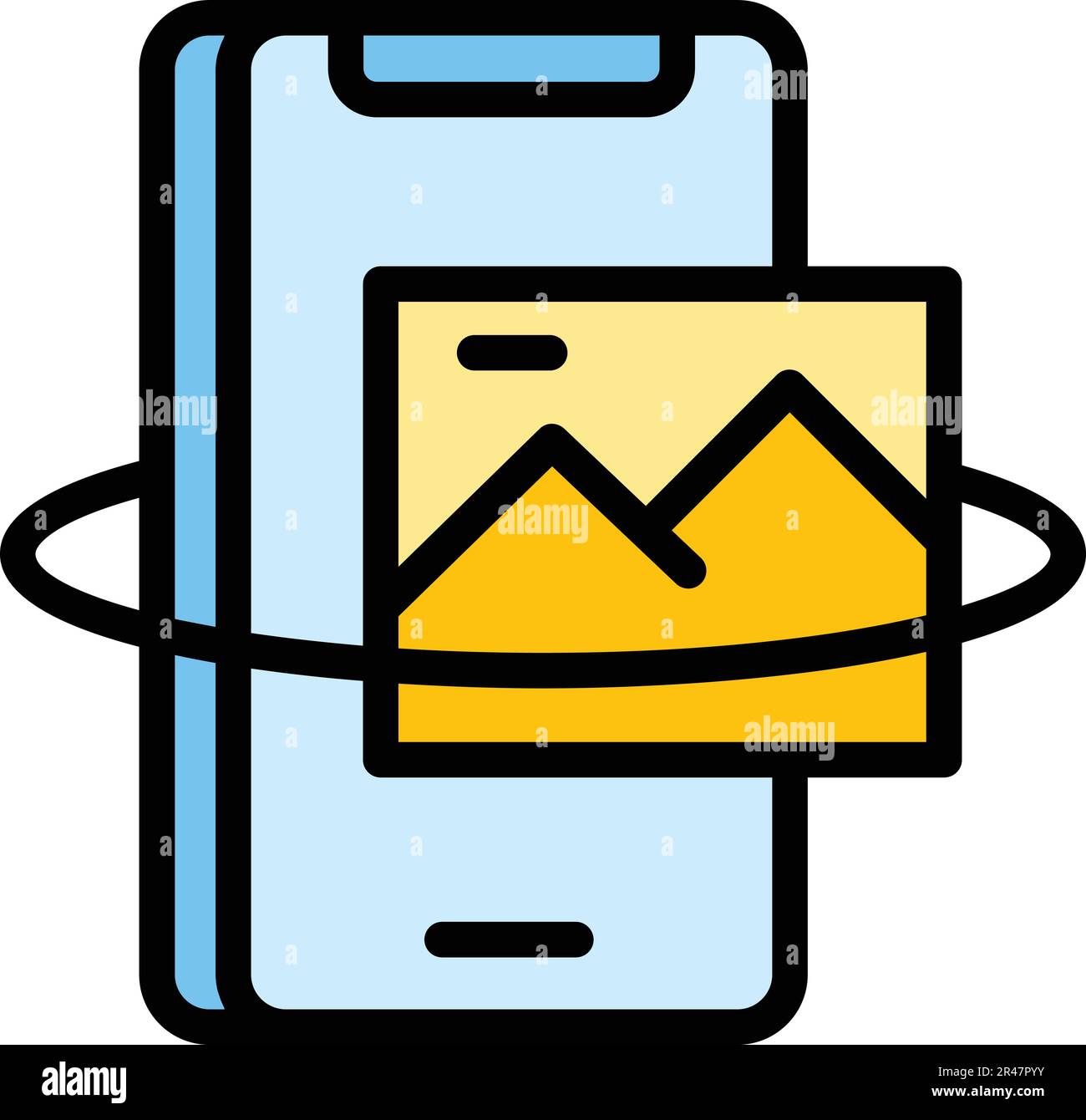 Digital vr icon. Outline Digital vr vector icon for web design isolated ...