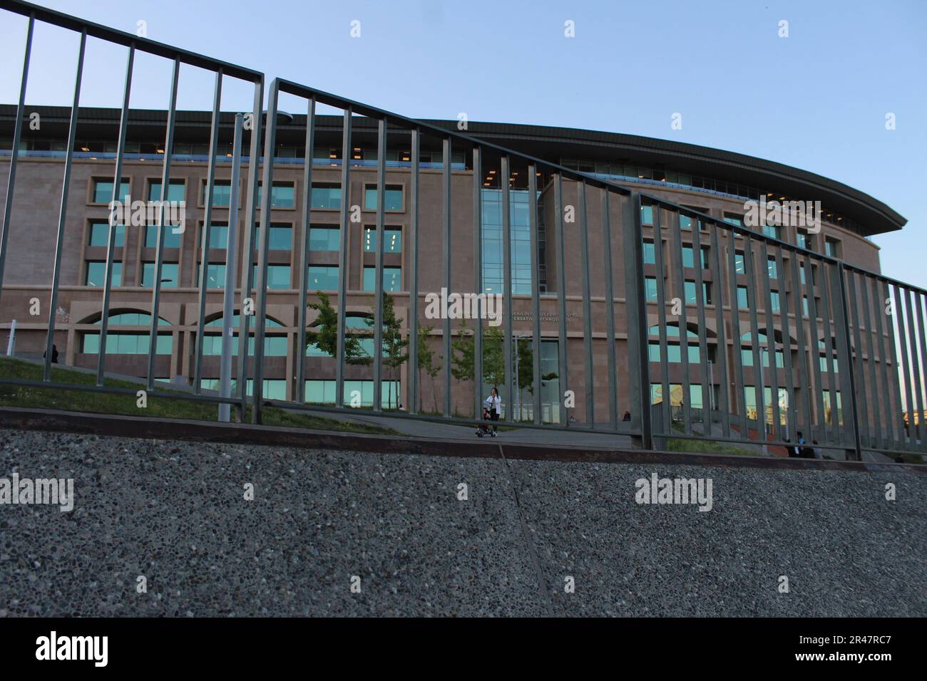The facade of the TUMO Center for Creative Technologies in Yerevan ...