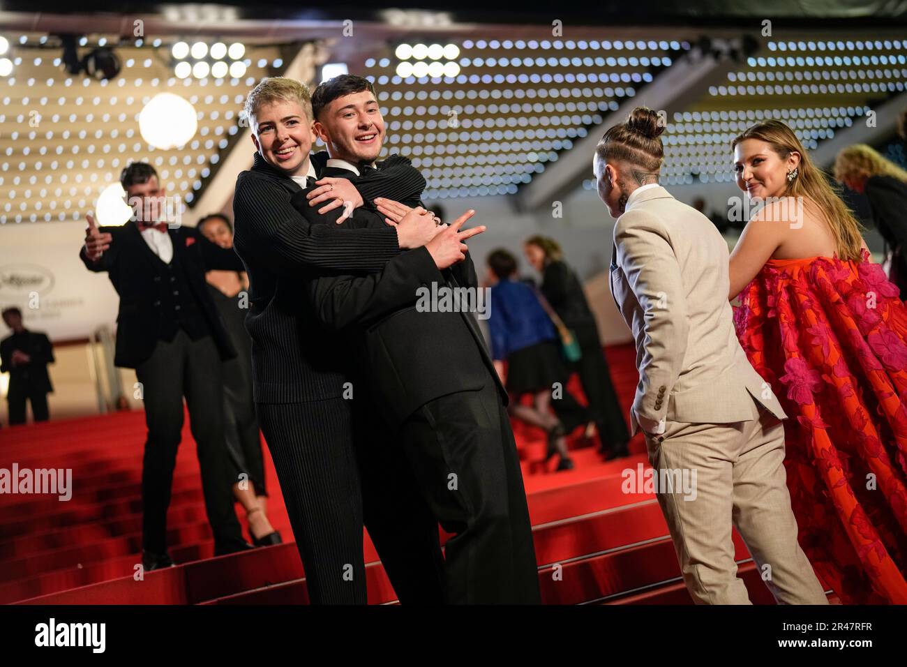 Shaun Thomas, back left, Molly Manning Walker, from front left, Samuel ...