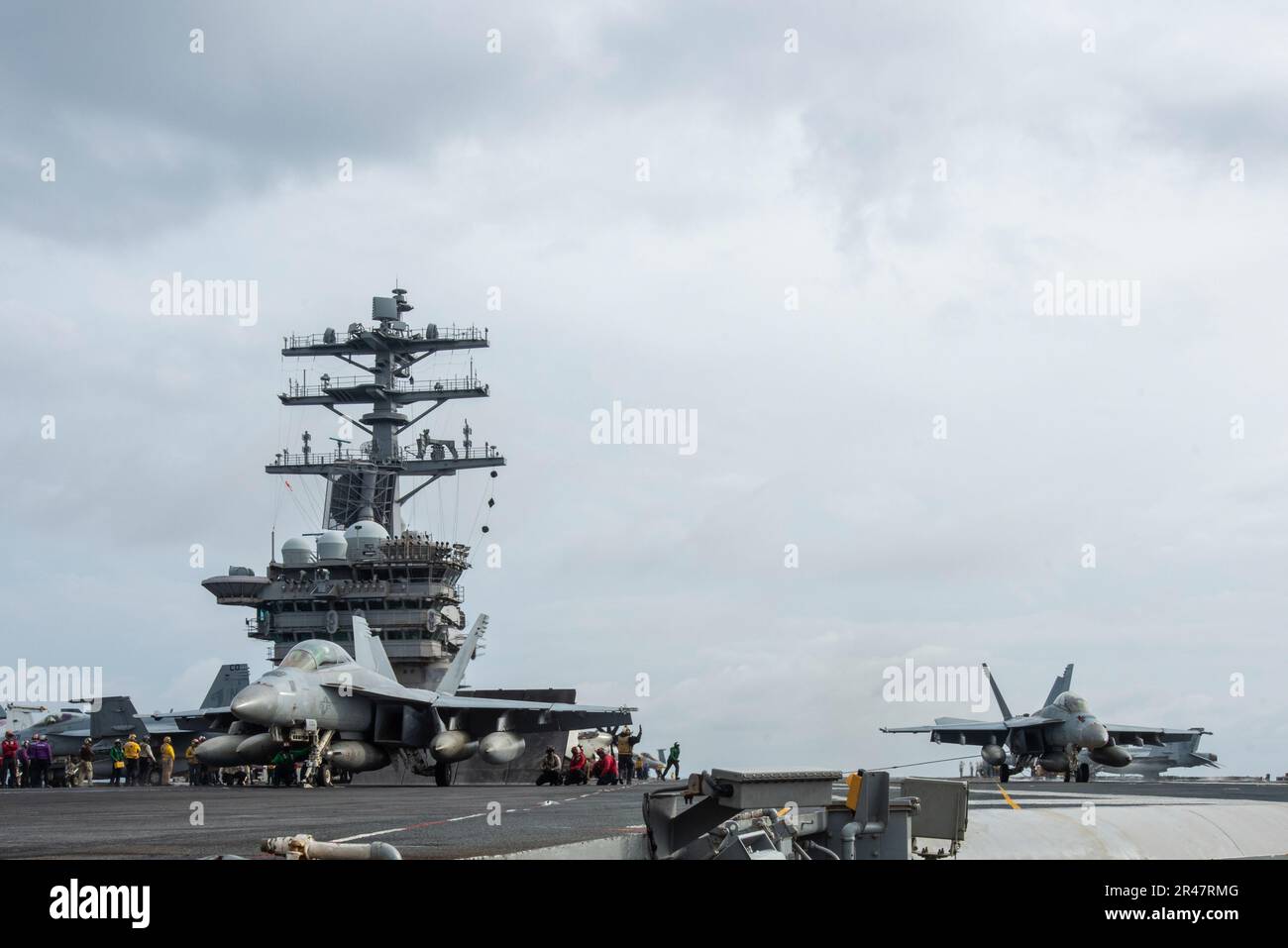 230212-N-KU796-1127 SOUTH CHINA SEA (Feb. 12, 2023) An F/A-18F Super ...