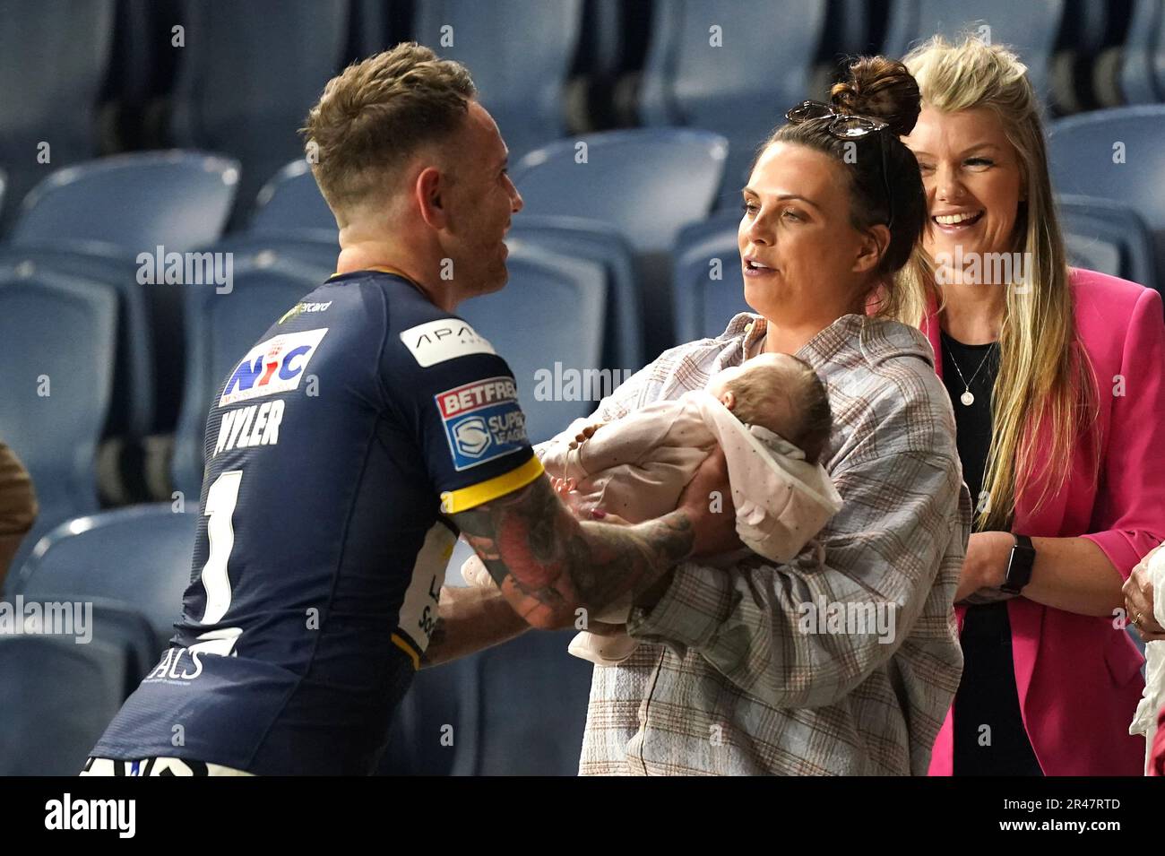 Leeds Rhinos' Richie Myler (left) with girlfriend Stephanie Thirkill ...