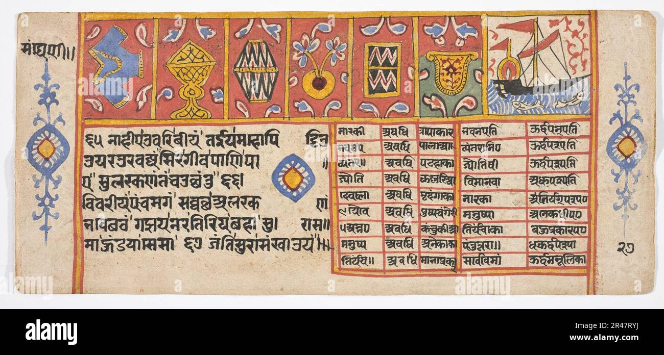 Unknown (Indian) - Tantric Manuscript ''Sangrahani Sutra'' Stock Photo ...