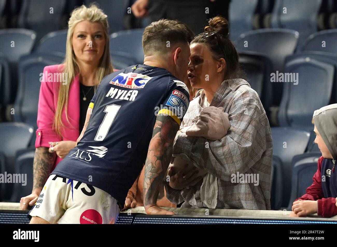 Leeds Rhinos' Richie Myler (left) with girlfriend Stephanie Thirkill ...