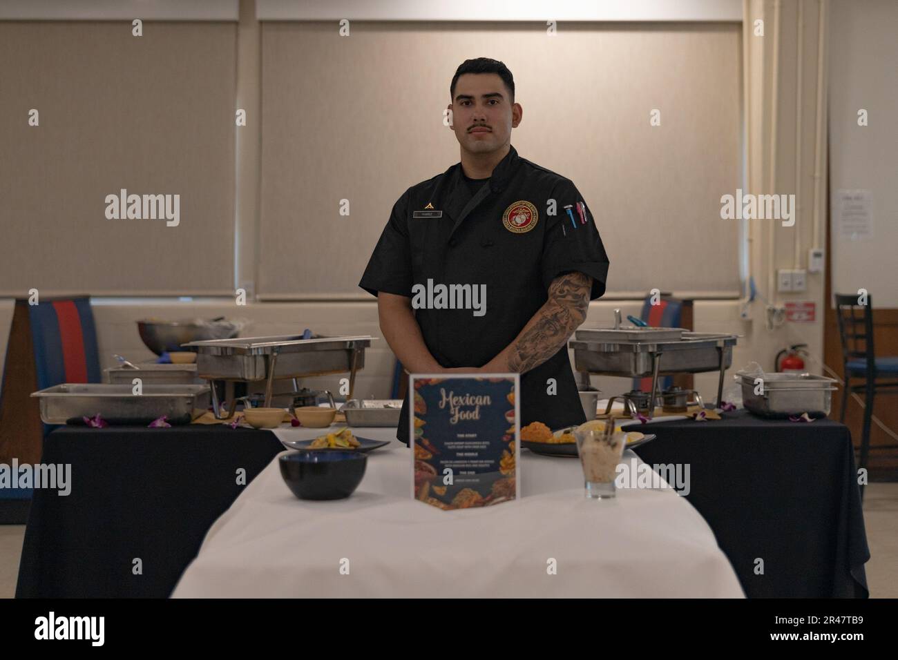 U.S. Marine Corps Lance Cpl. Martin Ramirez, food service specialist ...