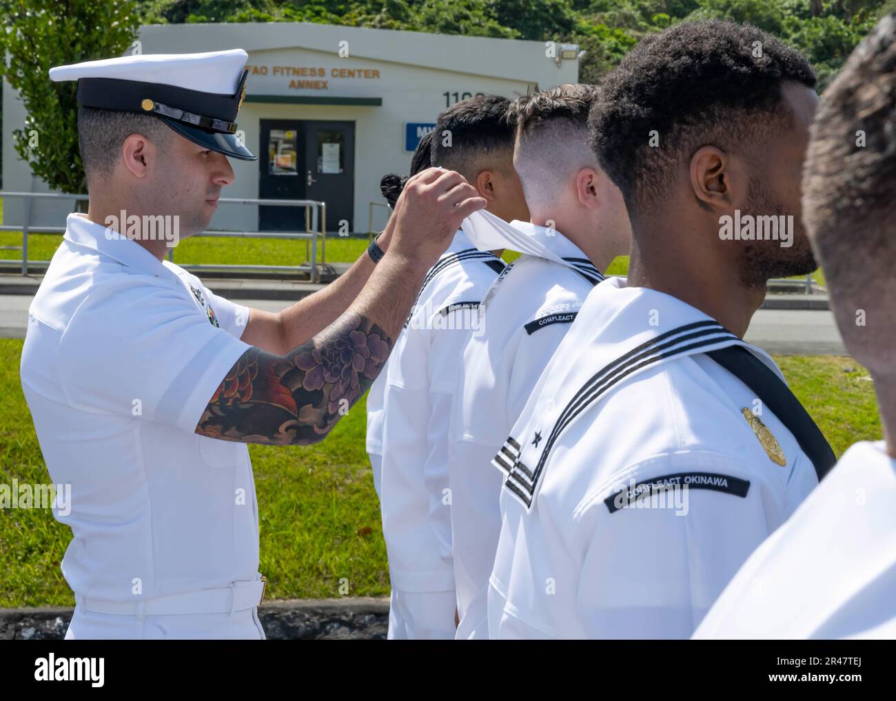 WHITE BEACH, Japan (April 11, 2023) Chief Master-at-Arms Victor Solla ...