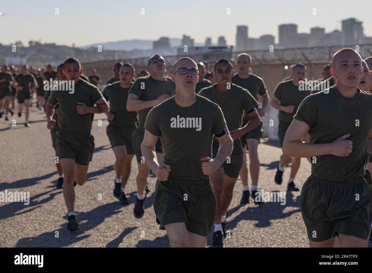 U.S. Marine Corps recruits with Alpha Company, 1st Recruit Training ...