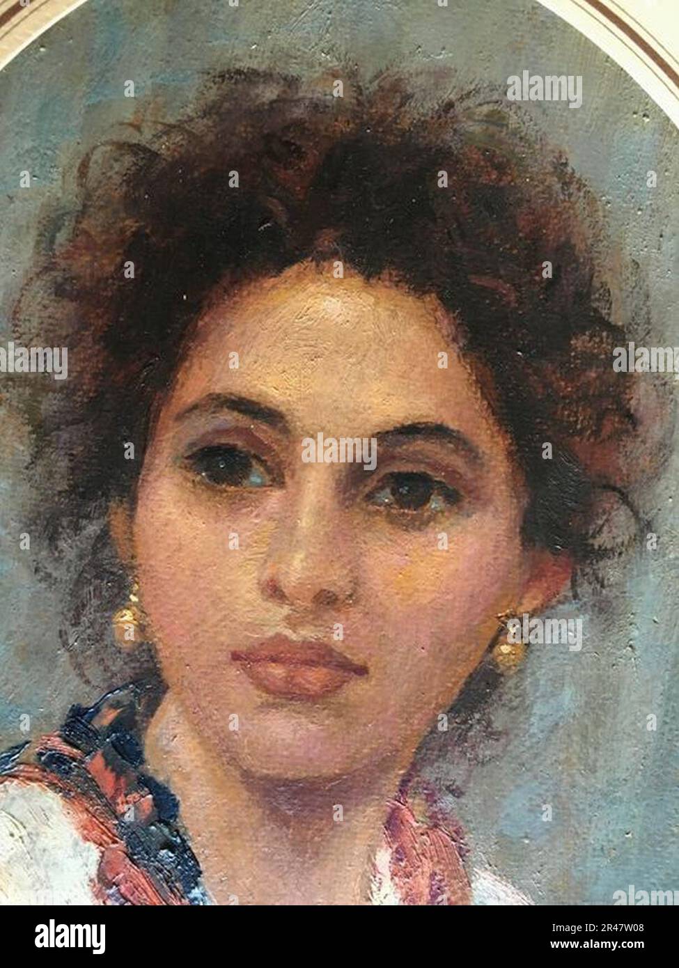 Unknown artist - Portrait of a young Neapolitan woman, XIX century ...