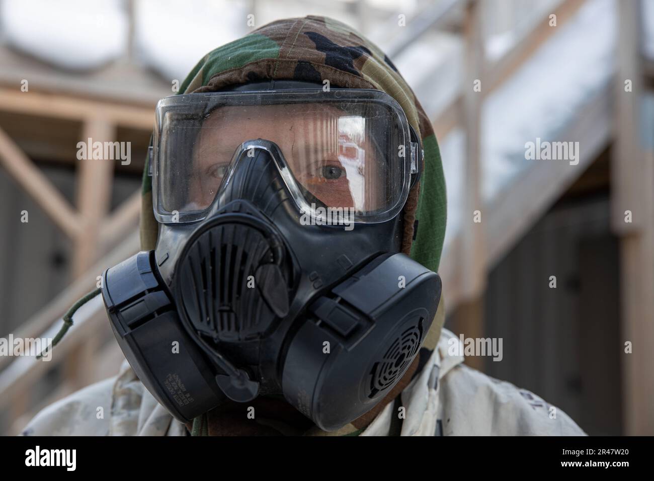 U.S. Marine Corps Lance Cpl. Jonan Hawkins, a chemical, biological ...