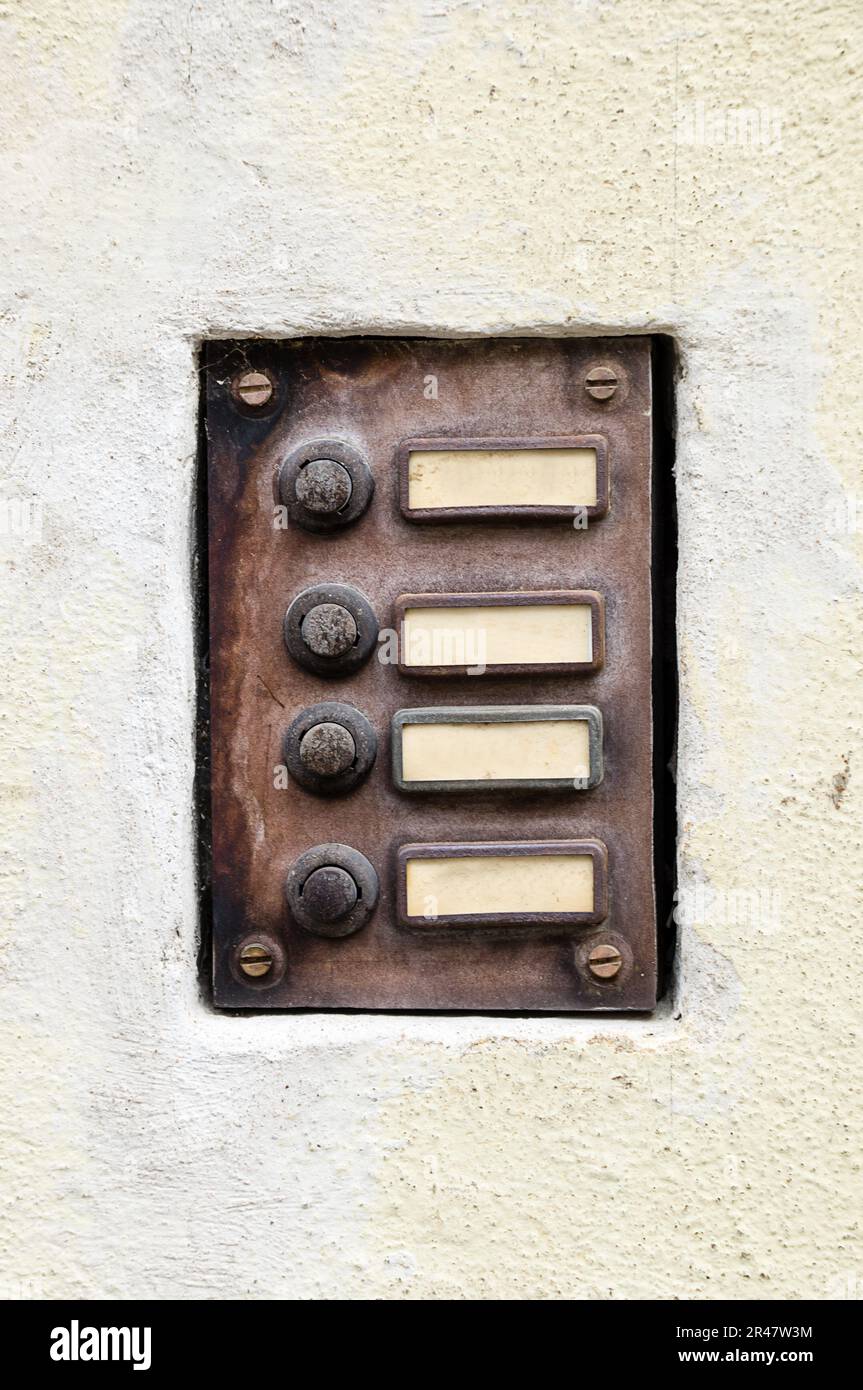 Retro vintage apartment intercom door hi-res stock photography and ...