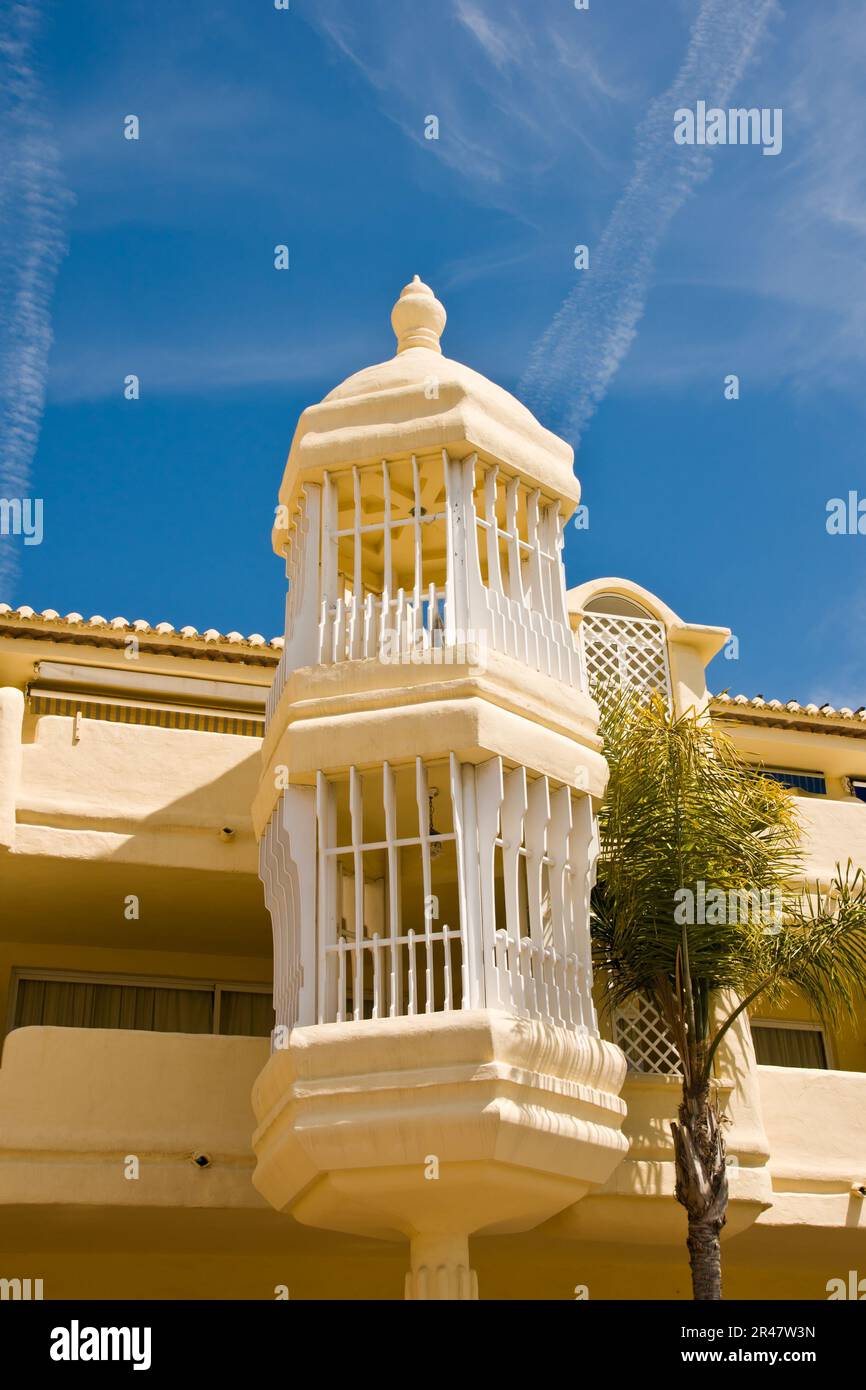 A vertical low-angle shot of a white building with a unique architectural design Stock Photo - Alamy