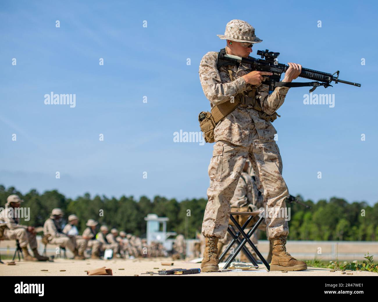 U.S. Marine Corps recruits with Oscar Company, 4th Recruit Training ...