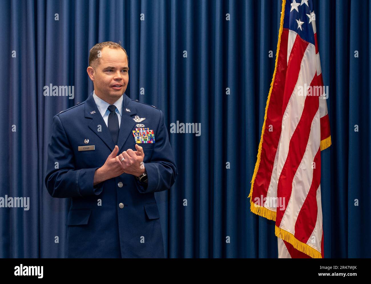 U.S. Air National Guard Col. Brandon Eskam, 114th Fighter Wing ...