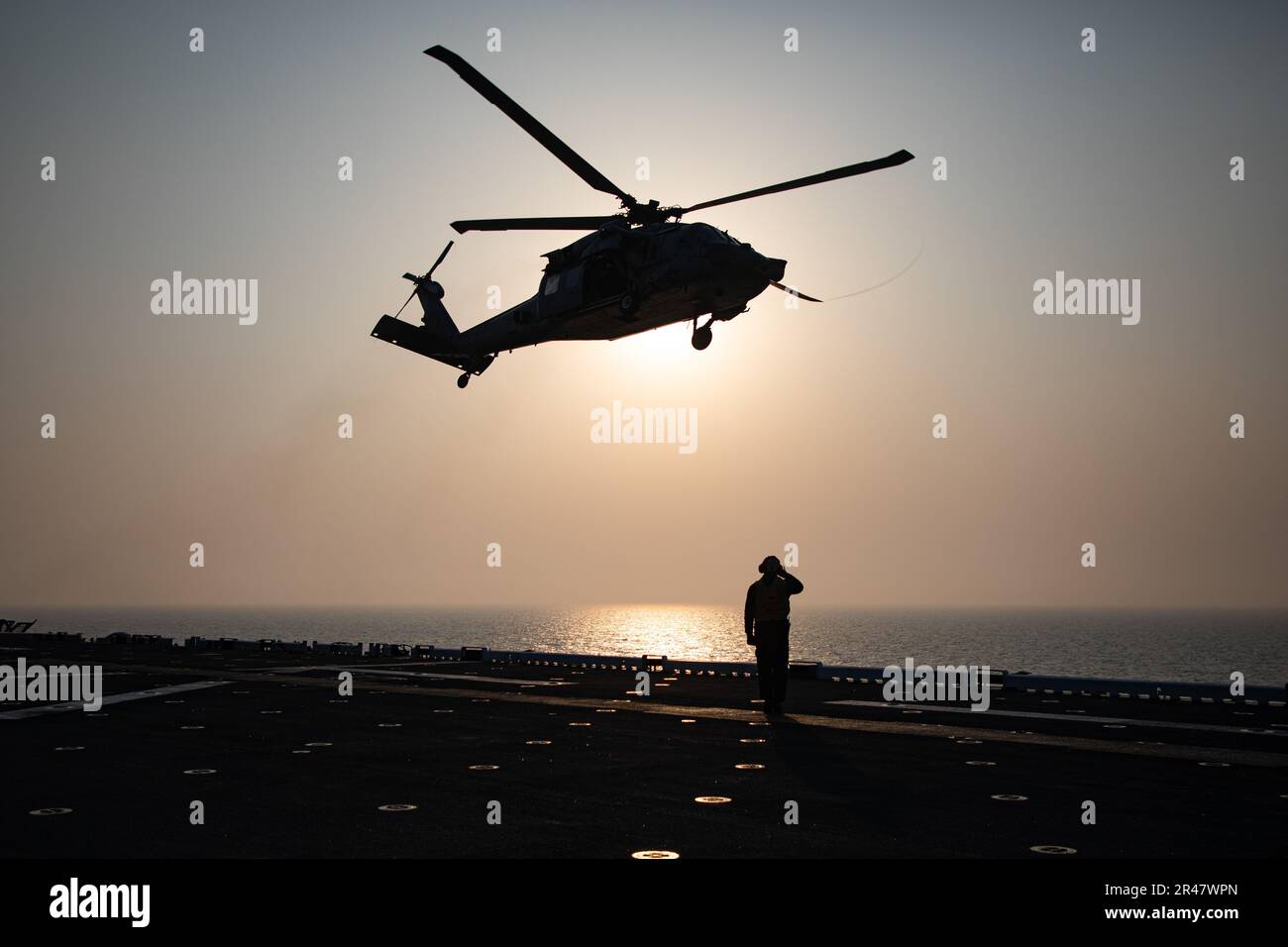 KOREA STRAIT (March 31, 2023) – A U.S. Navy Sailor assigned to the ...