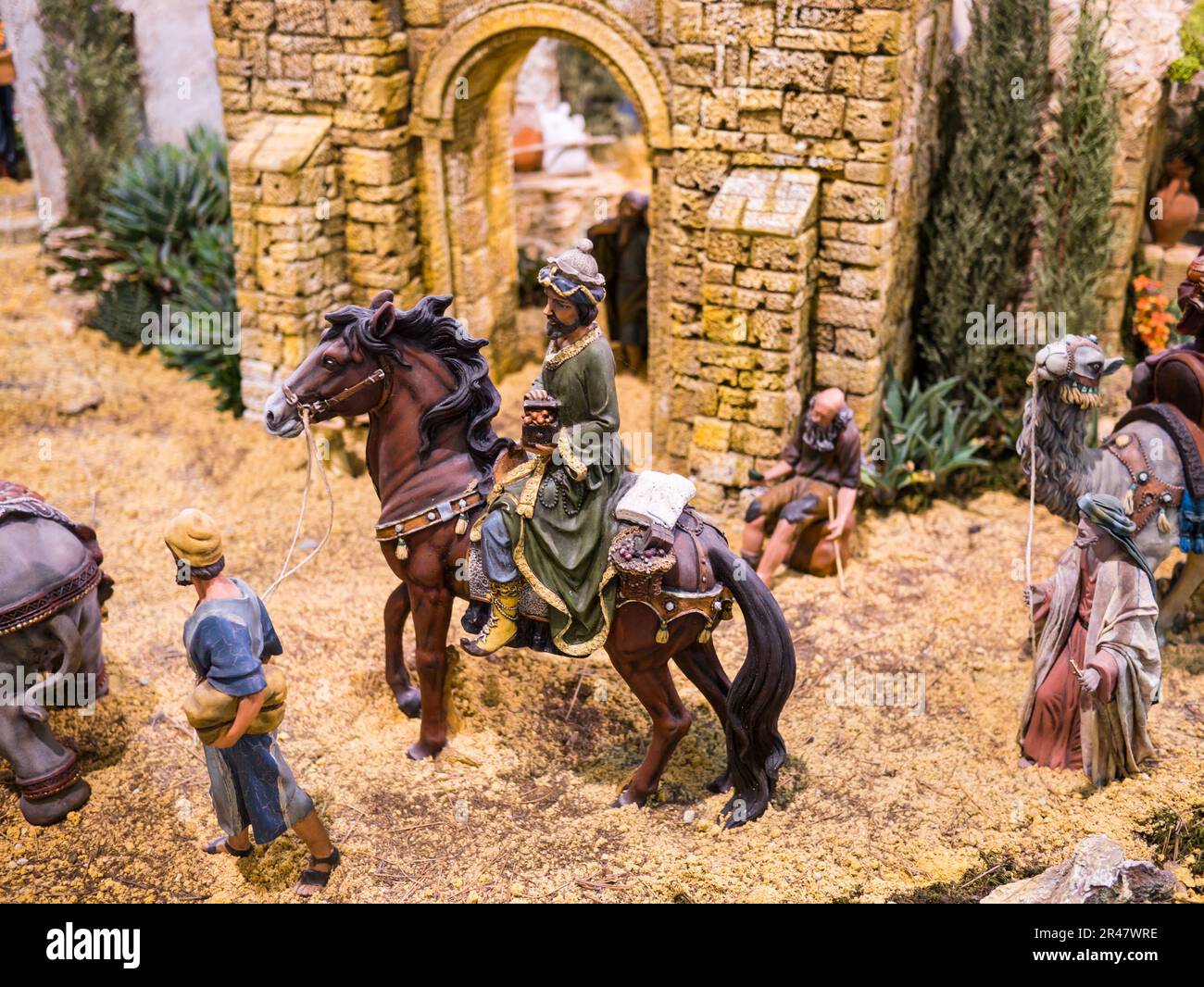 A traditional Christian nativity scene Stock Photo - Alamy
