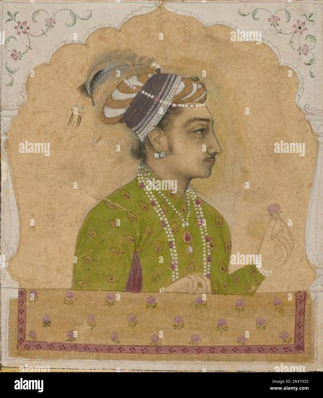 Unknown Indian - Miniature Portrait of Dara Shikoh Stock Photo - Alamy