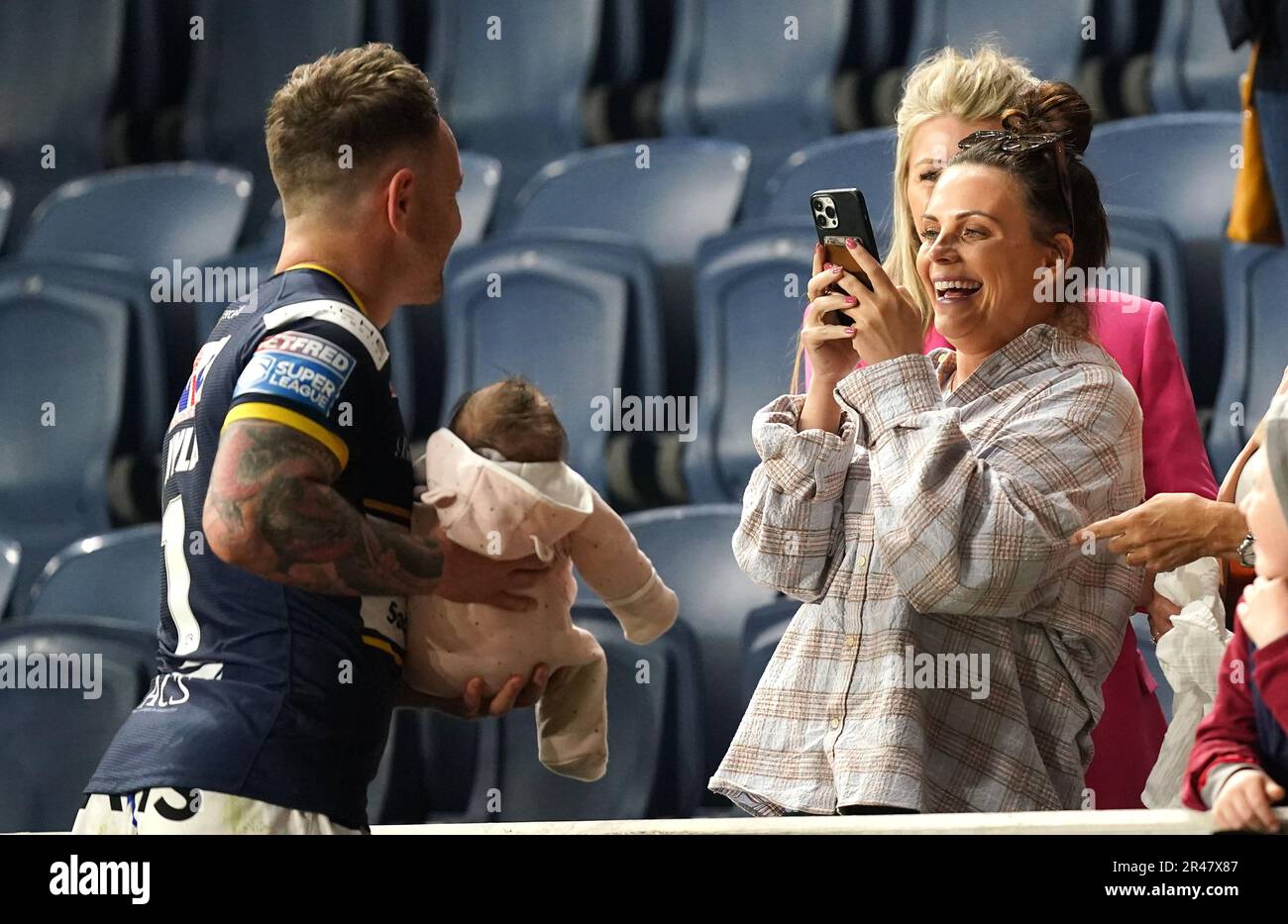 Leeds Rhinos' Richie Myler (left) with girlfriend Stephanie Thirkill ...