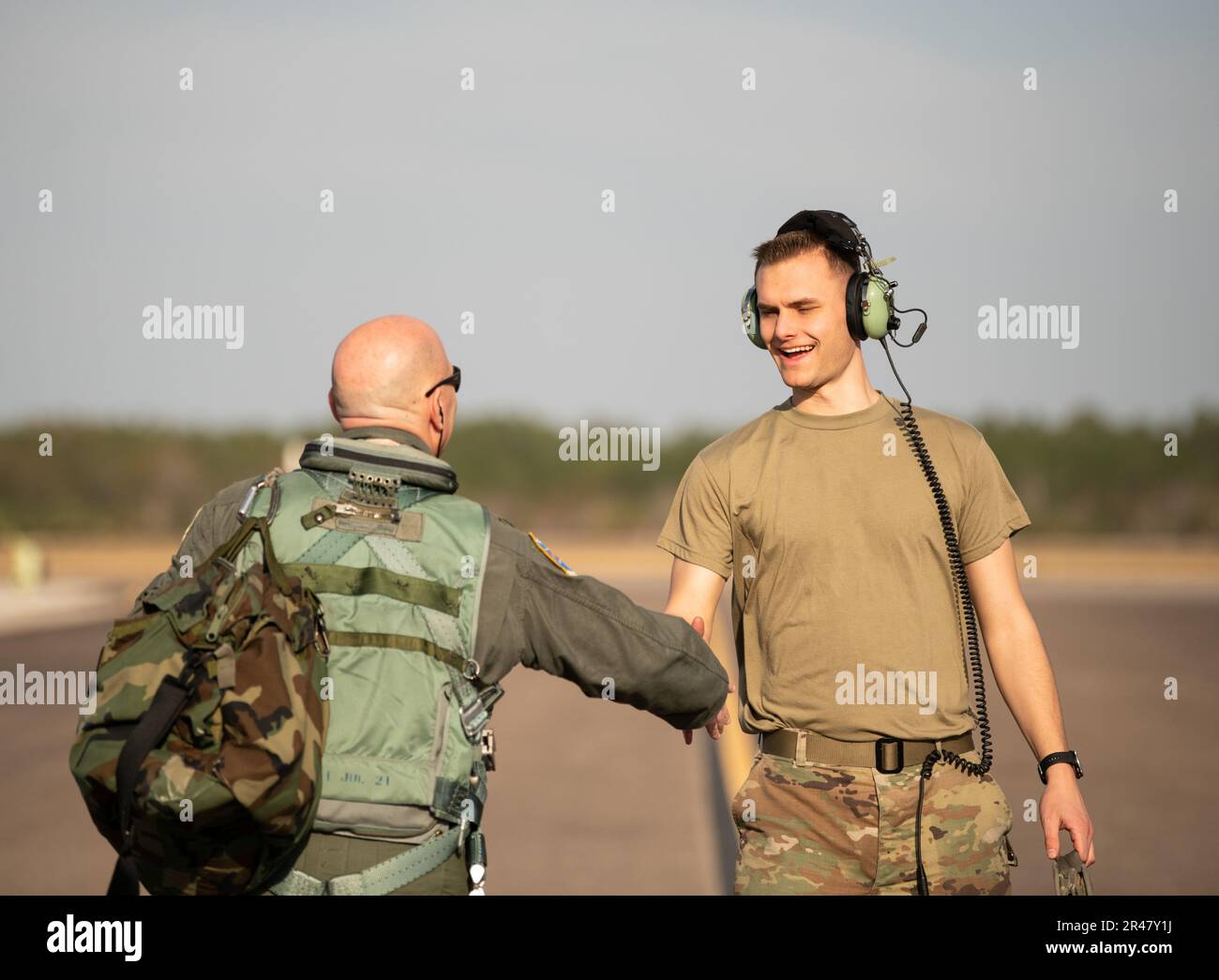 U.S. Air Force Staff Sgt. Owen Reus, an aircraft maintenance crew chief ...