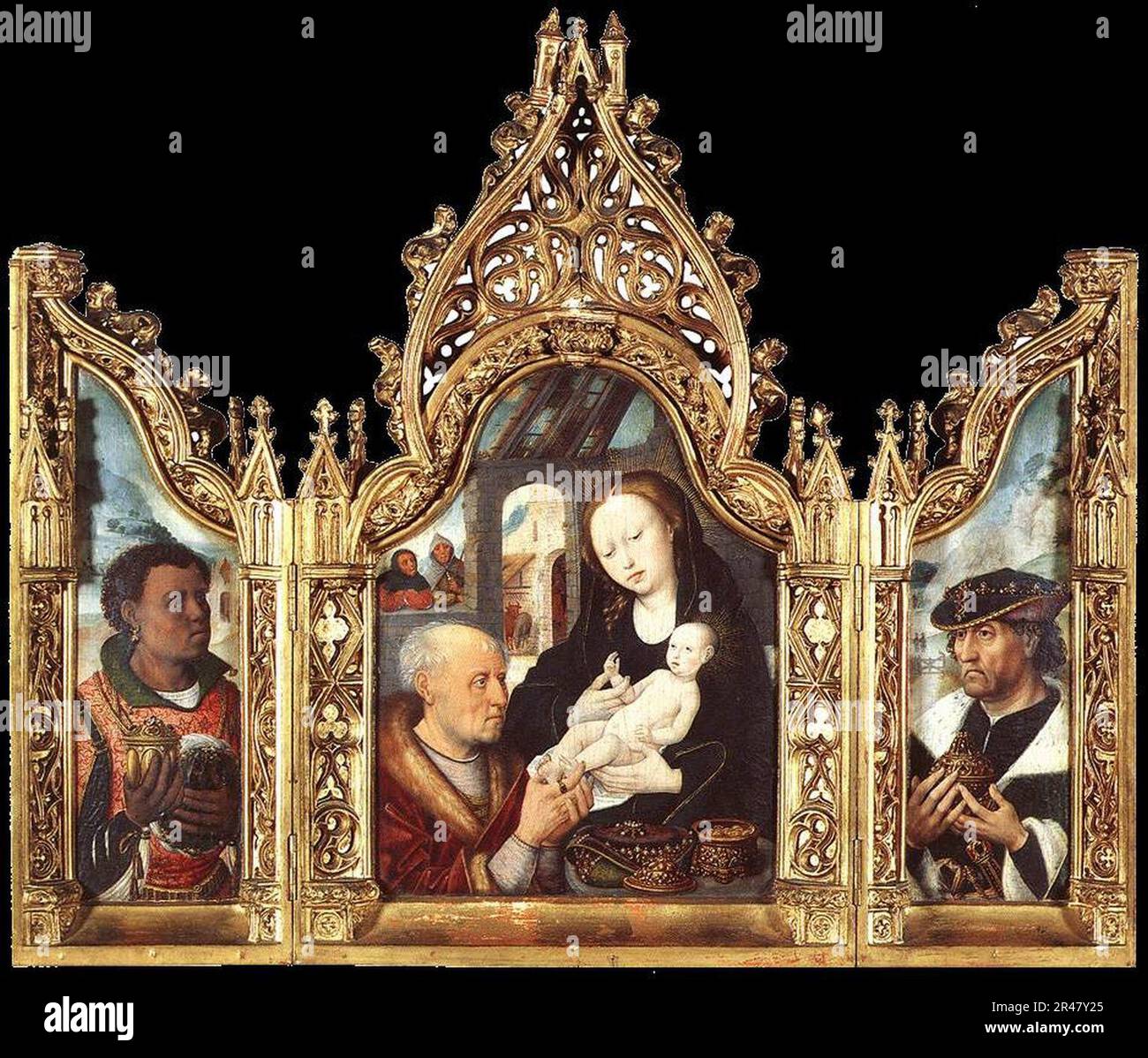 Unknown painter - Triptych The Adoration of the Magi Stock Photo - Alamy