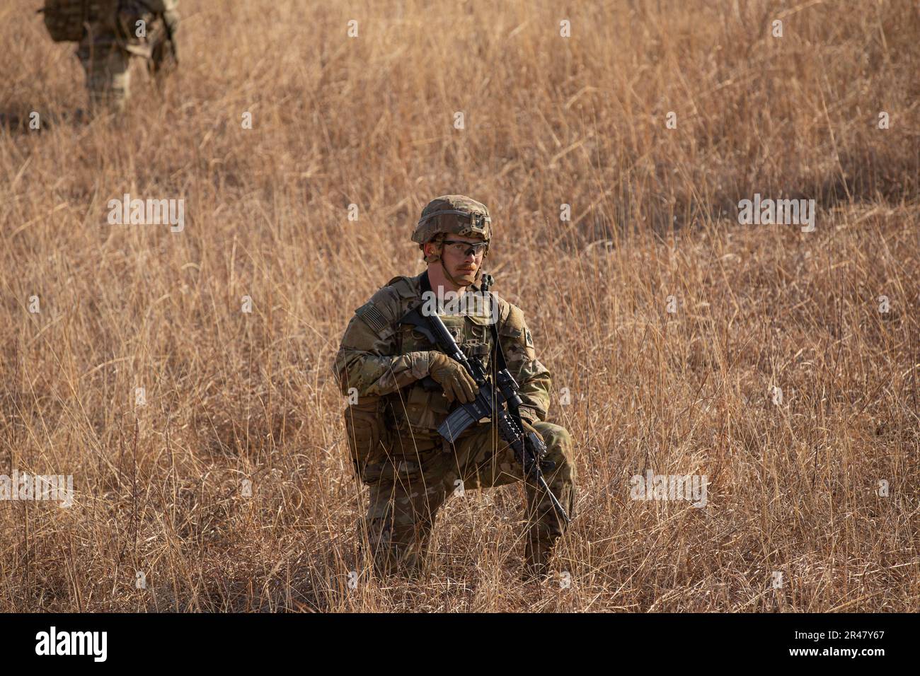 Spc. Robert Bushers with Company B, 1st Battalion, 179th Infantry ...