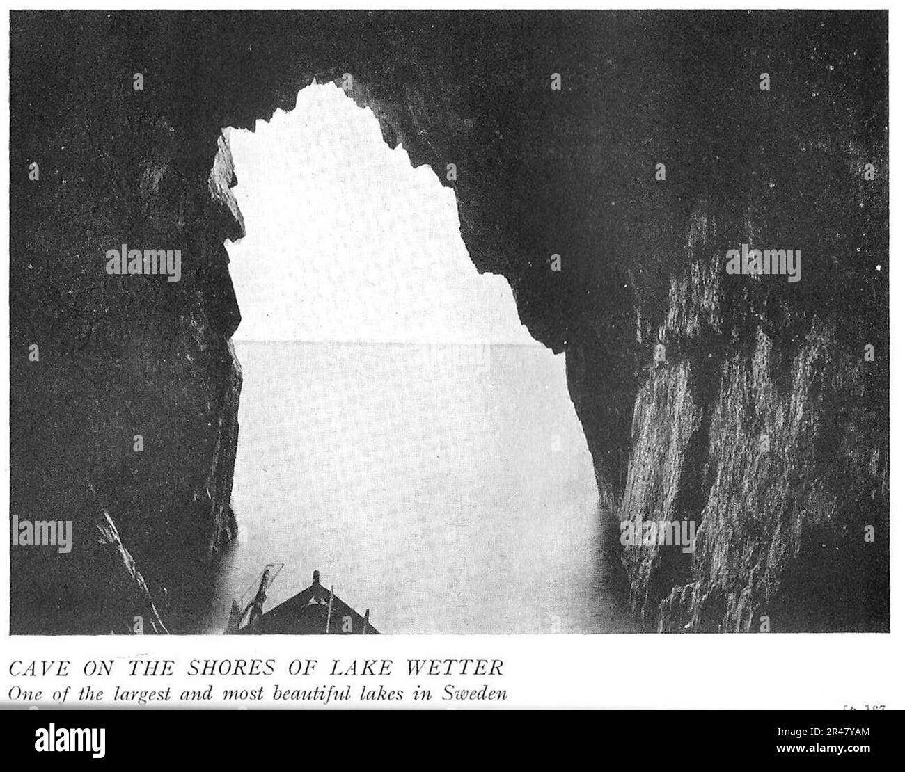 Unknown Sweden 167 Cave of the Shores of Lake Wetter Stock Photo - Alamy