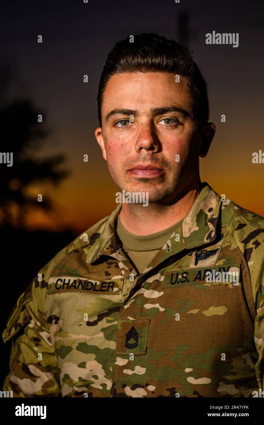 U.S. Army Sgt. 1st Class Brian Chandler, with Bravo Company, 1-114th ...