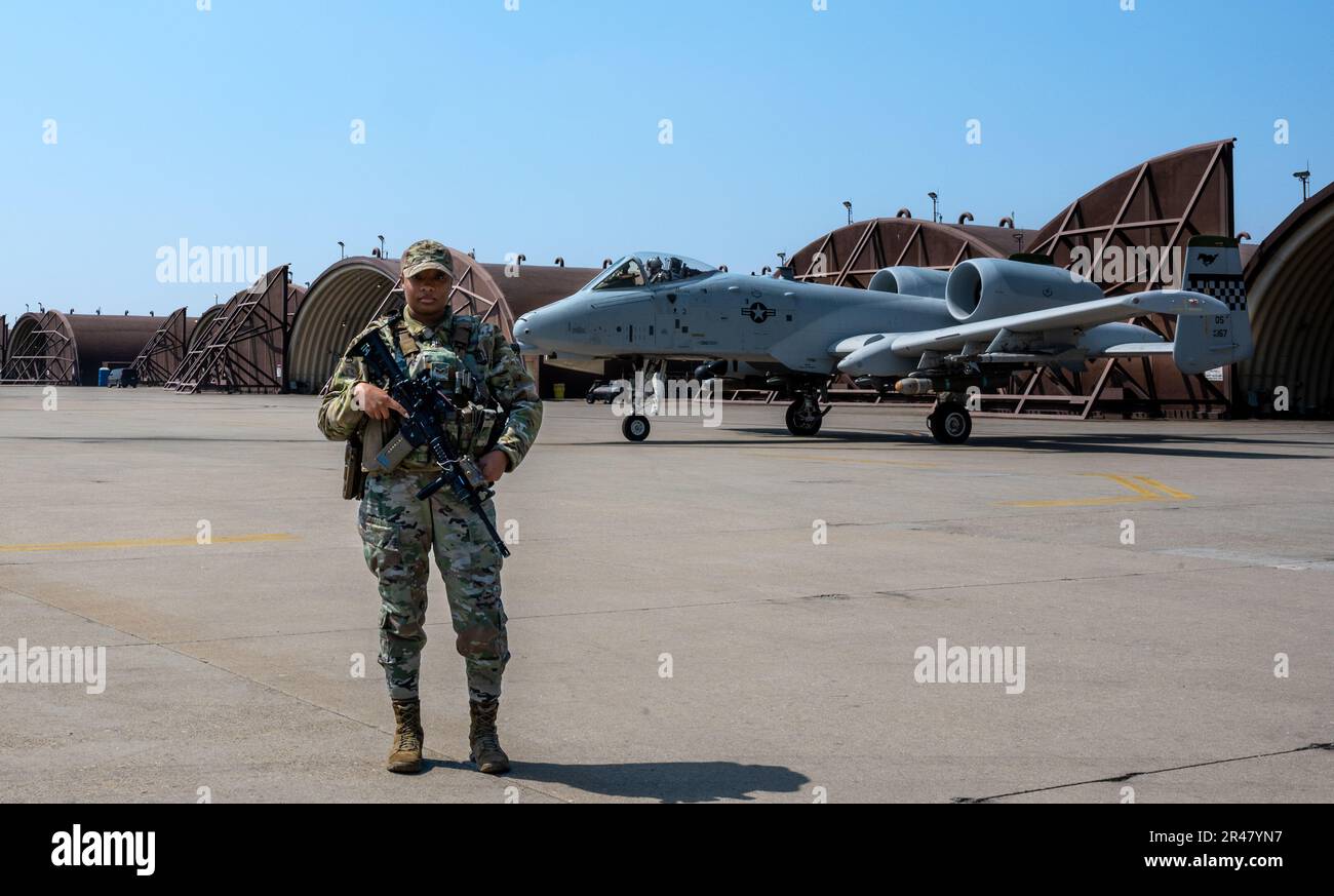 U.S. Air Force Senior Airman Ariel McRae, 51st Security Forces Squadron ...