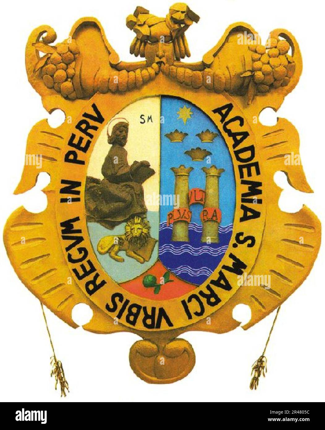 UNMSM escudo C Stock Photo - Alamy