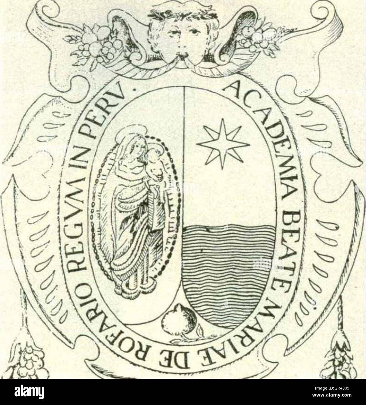 UNMSM Primer Escudo Stock Photo - Alamy