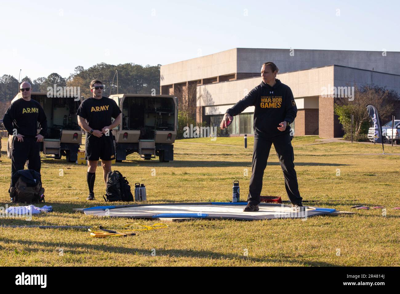 Coach Adriane Wilson, coaching track and field events during the U.S ...