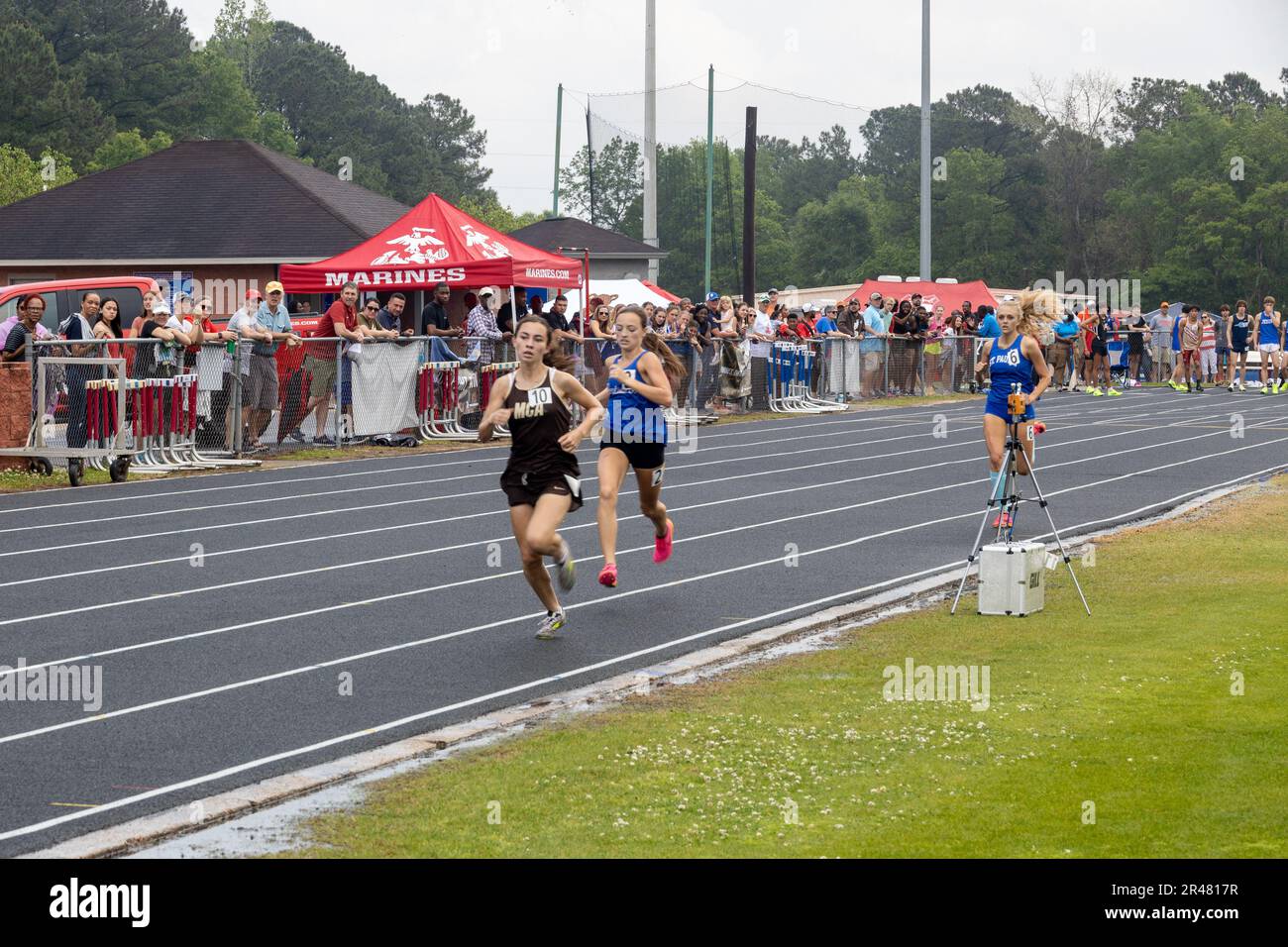Athletes at the Mobile Challenge of Champions, a track and field event ...