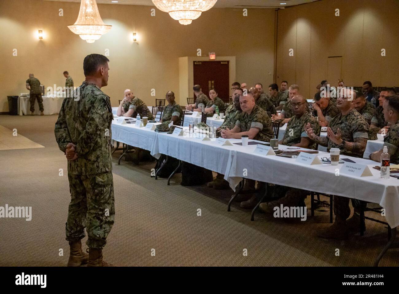 U.S. Navy Fleet Master Chief David Isom, command senior enlisted leader ...