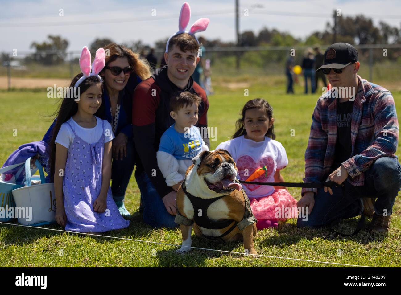 U.S. Marine Corps Cpl. Manny, the mascot for Marine Corps Recruit Depot ...